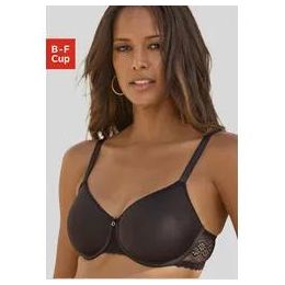 Mendler Minimizer-BH NUANCE, Damen, Gr. 90, Cup C, schwarz, Microtouch, Spitze, Spacer, Obermaterial: 81% Polyamid, 19% Elasthan, casual, BHs, mit Bügel und feinen Spitzeneinsätzen, Spacer-BH