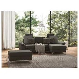 Sit & More Ecksofa SIT & MORE "Padua L-Form" Sofas Gr. B/H/T: 277cm x 89cm x 170cm, Luxus-Microfaser Euphoria, Recamiere rechts, mit Sitztiefenverstellung-mit Armteilfunktion, braun (schlamm) inklusive Sitztiefenverstellung, Armteilfunktion und Federkern