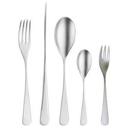 Pinti Inox Besteck-Set PINTINOX "Audrey Mystique", silber (silberfarben), 30 tlg., Edelstahl 18/10, Essbesteck-Sets, Optik sandgestrahlt, Made in Italy