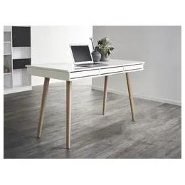 Schreibtisch HAMMEL FURNITURE "Mistral Bürotisch, Arbeitstisch, Tisch, Computertisch" Tische Gr. B/H/T: 137,4cm x 75cm x 60cm, weiß Holzbeinen, B: 137,4 cm, Designmöbel