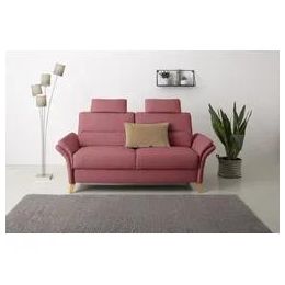 3-Sitzer Home Affaire "Westerland" Sofas Gr. B/H/T: 186cm x 90cm x 89cm, Struktur, mit Armlehnfunktion, lila (chianti) Federkern-Polsterung. wahlweise mit Armlehnfunktion