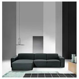 Ecksofa BETYPE "Be True, L-Form" Sofas Gr. B/H/T: 304cm x 70cm x 156cm, Struktur, Longchair links, 304x70x156, grau (dunkelgrau) mit zeitlosem Design und tiefer Sitzfläche