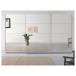 Schwebetürenschrank Rauch "Oteli" Schränke Gr. B/H/T: 360 cm x 229 cm x 62 cm, 3 St., grau (seidengrau) mit Spiegelfront, inkl. Wäscheeinteilung 3 Innenschubladen