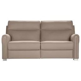 2-Sitzer NICOLETTI HOME "Atlanta" Sofas Gr. B/H/T: 154cm x 99cm x 94cm, Luxus-Microfaser Wildlederoptik, ohne Relaxfunktion, beige Breite 154 cm, wahlweise mit Relaxfunktion