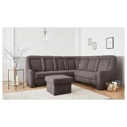 Sit & More Ecksofa SIT & MORE "Melissa L-Form" Sofas Gr. B/T: 257cm x 217cm, Soft clean, langer Schenkel links, mit Bettfunktion-mit Schubkasten, braun (espresso) klassisches Polsterprogramm, wahlweise Bettfunktion und Schubkasten