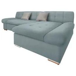 Ecksofa Trendmanufaktur "Reggae II, L-Form" Sofas Gr. B/H/T: 237cm x 78cm x 156cm, Struktur, Recamiere rechts, mit Bettfunktion, grün (salbei) wahlweise mit Bettfunktion