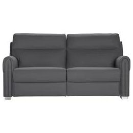 2-Sitzer NICOLETTI HOME "Atlanta" Sofas Gr. B/H/T: 154cm x 99cm x 94cm, Luxus-Microfaser Wildlederoptik, ohne Relaxfunktion, grau (dunkelgrau) Breite 154 cm, wahlweise mit Relaxfunktion