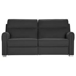 2-Sitzer NICOLETTI HOME "Atlanta" Sofas Gr. B/H/T: 154cm x 99cm x 94cm, NaturLEDER TORELLO, ohne Relaxfunktion, braun (chocolate) Breite 154 cm, wahlweise mit Relaxfunktion