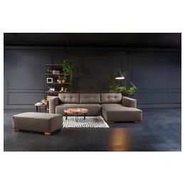 Ecksofa Tom Tailor HOME "HEAVEN CHIC XL" Sofas Gr. B/H/T: 302cm x 85cm x 221cm, Struktur fein TBO, Recamiere rechts, ohne Bettfunktion-ohne Bettkasten, braun (coconut tbo 12) aus der COLORS COLLECTION, wahlweise mit Bettfunktion & Bettkasten