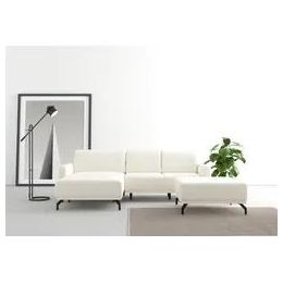 Sit & More Ecksofa SIT & MORE "Bailando L-Form" Sofas Gr. B/H/T: 251cm x 84cm x 163cm, Soft clean, Recamiere links, mit Kopfteilverstellung-mit Vorziehsitz motorisch, beige (creme) wahlweise mit Kopfteilverstellung und Vorziehsitz, motorisch