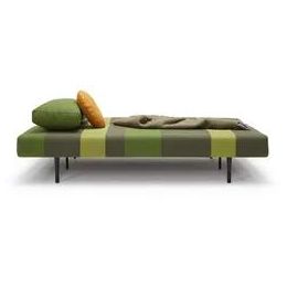 3-Sitzer INNOVATION LIVING TM "Conlix Patchwork, Schlafsofa, Bettsofa, Gästebett, Jugendliege, Couch" Sofas Gr. B/H/T: 200 cm x 86 cm x 98 cm, Polyester, gleichschenklig, grün Liegefläche 140 cm, Federkernmatratze, Farbtrend der 70er Jahre