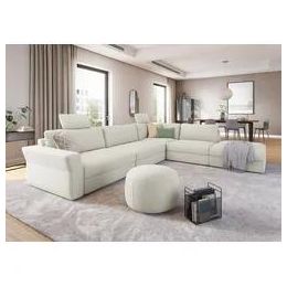 Sit & More Ecksofa SIT & MORE "Cadabra L-Form" Sofas Gr. B/H/T: 356cm x 80cm x 292cm, Soft clean, Ottomane rechts, beige (creme) Breite 356 cm, mit Sitztiefenverstellung Bestseller