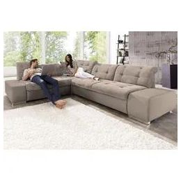 Sit & More Ecksofa SIT & MORE "Pale L-Form" Sofas Gr. B/H/T: 280cm x 84cm x 251cm, Softstruktur, langer Schenkel rechts, ohne Bettfunktion, beige inklusive Kopfteilverstellung, wahlweise mit Bettfunktion