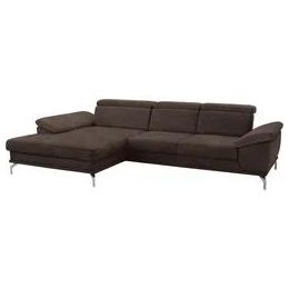 Sit & More Ecksofa SIT & MORE "Scorpio L-Form" Sofas Gr. B/H/T: 311cm x 85cm x 181cm, Luxus-Microfaser, mega-Recamiere links, mit Sitztiefenverstellung, braun inklusive Sitztiefenverstellung, wahlweise mit Kopfverstellung