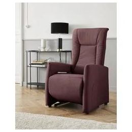 Sit & More TV-Sessel SIT&MORE "Melissa" Sessel Gr. Soft clean, elektrisch verstellbar, mit Aufstehhilfe, mit 2 Motoren mit kabelgebundener Fernbedienung und Akku, B: 71 cm, rot (bordeaux) wahlweise elektrisch oder manuell verstellbar, optional Aufstehhilfe