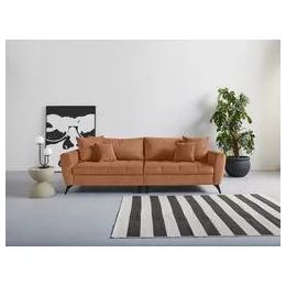 Big-Sofa Inosign "Lörby" Sofas Gr. B/H/T: 264cm x 90cm x 107cm, Feincord, Feincord, orange (terra) Belastbarkeit bis 140kg pro Sitzplatz, auch mit Aqua clean-Bezug