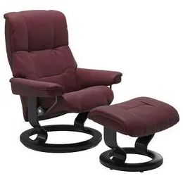 Relaxsessel stressless "Mayfair" Sessel Gr. Leder BATICK, Classic Base Schwarz, Relaxfunktion-Drehfunktion-PlusTMSystem-Gleitsystem, B/H/T: 88cm x 102cm x 77cm, rot (bordeaux batick) mit Hocker, Classic Base, Größe S, M & L, Gestell Schwarz