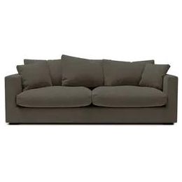 2,5-Sitzer Home Affaire "Coray" Sofas Gr. B/H/T: 220cm x 80cm x 113cm, Struktur grob, grau (dunkelgrau) extra weich und kuschelig, Füllung mit Federn Daunen