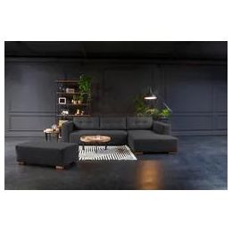 Ecksofa Tom Tailor HOME "HEAVEN CHIC XL" Sofas Gr. B/H/T: 302cm x 85cm x 221cm, Struktur fein TBO, Recamiere rechts, mit Bettfunktion-mit Bettkasten, grau (anthrazit tbo 9) aus der COLORS COLLECTION, wahlweise mit Bettfunktion & Bettkasten