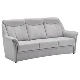 3-Sitzer VILLA BECK "Lugano" Sofas Gr. B/H/T: 207cm x 105cm x 96cm, Microfaser, ohne Sitzvorzug und ohne Bettkasten, silberfarben (32 silber) inklusive Kopfteilverstellung, in Sitzhöhe 49 cm