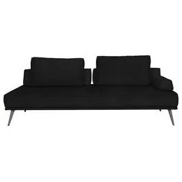 Recamiere furninova "Alexa Daybed" Sofas Gr. B/H/T: 202 cm x 40 cm x 102 cm, Luxus-Microfaser, schwarz (black) Longchair Daybed inklusive 2 Rückenkissen, Stützkissen und 1 Armlehnkissen