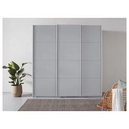 Schwebetürenschrank Rauch "Oteli" Schränke Gr. B/H/T: 203 cm x 229 cm x 68 cm, 3 St., grau (seidengrau) in verschiedenen Dekor- und Hochglanzfarben