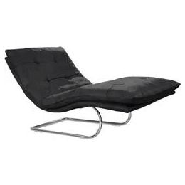 Relaxliege W.Schillig "daily dreams", grau (anthrazit s37), B:95cm H:91cm T:170cm, Stoff S37 (100% Polyester), Sofas, in Waffelkissen-Optik, wahlweise mit Motor, Freischwingergestell