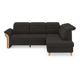 Ecksofa Home Affaire "Dangast L-Form" Sofas Gr. B/H/T: 269cm x 92cm x 200cm, Easy care, Ottomane rechts, mit 1 motorischer Relaxfunktion-ohne Bettfunktion und Bettkasten, grau (anthrazit) Kopfteilverstellung, wahlweise mit motorischer Relaxfunktion