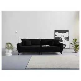 Big-Sofa Inosign "Lörby" Sofas Gr. B/H/T: 264 cm x 90 cm x 107 cm, Struktur weich, Struktur weich, schwarz Belastbarkeit bis 140kg pro Sitzplatz, auch mit Aqua clean-Bezug