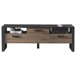 HOMETREND TV-Schrank INOSIGN "NORDI" Schränke Gr. B/H/T: 180,3 cm x 62,6 cm x 43,1 cm, Soft Close, Basisausführung, schwarz (okapi nuss und schwarz) TV-Lowboard Breite ca. 180,3 cm