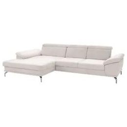 Sit & More Ecksofa SIT&MORE "Scorpio L-Form" Sofas Gr. B/H/T: 311 cm x 85 cm x 181 cm, Struktur fein, mega-Recamiere links, mit Sitztiefenverstellung, beige (linen) inklusive Sitztiefenverstellung, wahlweise mit Kopfverstellung