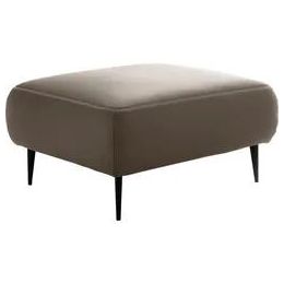 Hocker DESIGNWERK "Forma" Gr. B/H/T: 90cm x 47cm x 70cm, Leder, braun (mud) Polsterhocker in hochwertiger Verarbeitung