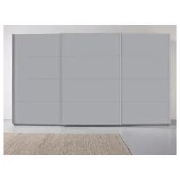 Schwebetürenschrank Rauch "Oteli" Schränke Gr. B/H/T: 360 cm x 210 cm x 68 cm, 3 St., grau (seidengrau) in verschiedenen Dekor- und Hochglanzfarben