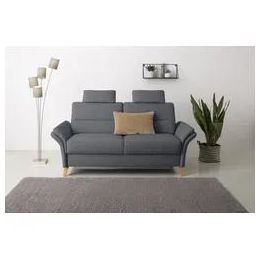 3-Sitzer Home Affaire "Westerland" Sofas Gr. B/H/T: 186cm x 90cm x 89cm, Struktur, mit Armlehnfunktion, grau (anthrazit) Federkern-Polsterung. wahlweise mit Armlehnfunktion