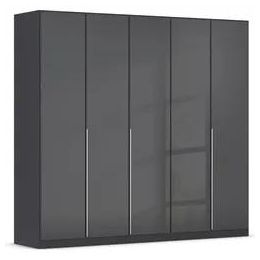 Drehtürenschrank Rauch "Kleiderschrank Kleiderschränke Schrank Garderobe AGORDO mit Glasfront" Schränke Gr. B/H/T: 226 cm x 210 cm x 54 cm, 5 St., grau (graumetallic) durchdachte Innenausstattung, in 6 Breiten und 2 Höhen MADE IN GERMANY