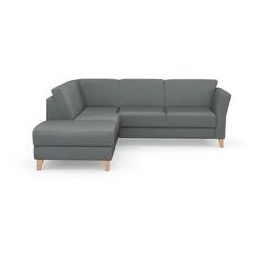 Sit & More Ecksofa SIT & MORE "Visby L-Form" Sofas Gr. B/H/T: 248cm x 87cm x 213cm, Chenille, Ottomane links, ohne Bettfunktion-ohne Bettkasten, grau Wahlweise mit Bettfunktion und Stauraum, frei im Raum stellbar