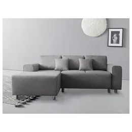 Guido Maria Kretschmer Home & Living Ecksofa GUIDO MARIA KRETSCHMER HOME & LIVING "Györ" Sofas Gr. B/H/T: 235cm x 88cm x 160cm, Struktur, Recamiere links, mit Bettfunktion-mit Bettkasten, grau L-Form, wahlweise mit Bettfunktion und Bettkasten incl. 2 Zierkissen