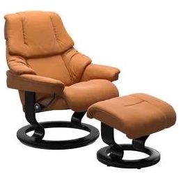 Relaxsessel stressless "Reno" Sessel Gr. Material Bezug, Material Gestell, Ausführung / Funktion, Maße B/H/T, braun (new caramel) mit Classic Base, Größe S, M & L, Gestell Schwarz