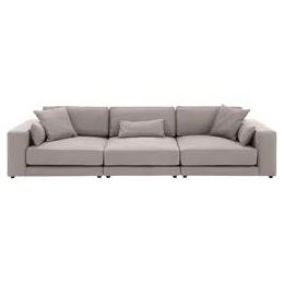 Big-Sofa OTTO products "Grenette" Sofas Gr. B/H/T: 317cm x 77cm x 102cm, Baumwollmix, grau (hellgrau) Modulsofa, im Baumwoll-Leinenmix oder aus recycelten Stoffen