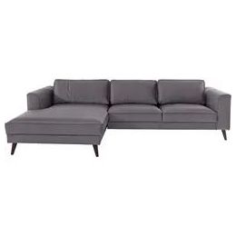 Ecksofa Inosign "Lumber Jack, L-Form" Sofas Gr. B/H/T: 280cm x 85cm x 167cm, Velours, Recamiere links, ohne Schlaffunktion und Bettkasten, grau in moderner Optik