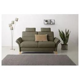 3-Sitzer Home Affaire "Westerland" Sofas Gr. B/H/T: 186cm x 90cm x 89cm, Struktur, ohne Armlehnfunktion, grün (khaki) Federkern-Polsterung. wahlweise mit Armlehnfunktion