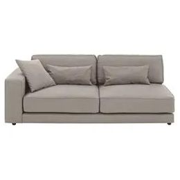 Ecksofa OTTO products "Grenette" Sofas Gr. B/H/T: 201cm x 77cm x 102cm, Baumwollmix, Armlehne links, Armlehne links, grau (hellgrau) frei oder als Teil des Modulsofas, Baumwollmix recycelte Stoffe