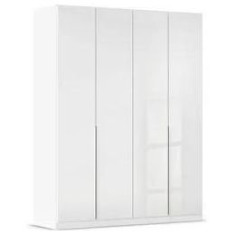 Drehtürenschrank Rauch "Kleiderschrank Kleiderschränke Schrank Garderobe AGORDO mit Glasfront" Schränke Gr. B/H/T: 181cm x 229cm x 54cm, 4 St., weiß (alpinweiß) durchdachte Innenausstattung, in 6 Breiten und 2 Höhen MADE IN GERMANY