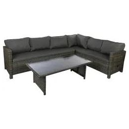 Gartenlounge-Set My Flair Sitzmöbel-Sets grau (grau + anthrazit grau) 2 Sofas, 1 Tisch