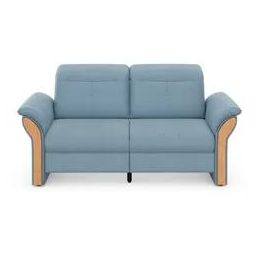 3-Sitzer Home Affaire "Dangast" Sofas Gr. B/H/T: 200cm x 92cm x 102cm, Easy care, mit motorischer Relaxfunktion rechts, blau (hellblau) Kopfteilverstellung, wahlweise auch mit motorischer Relaxfunktion