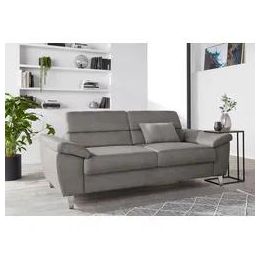 Sit & More 2,5-Sitzer SIT & MORE "Sorano" Sofas Gr. B/H/T: 208cm x 88cm x 91cm, Struktur fein, grau (hellgrau) Breite 208 cm