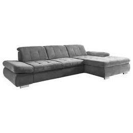 Ecksofa DIE PLANBAR "MP-IN17004 L-Form" Sofas Gr. B/H/T: 331cm x 84cm x 124cm, Chenille, Ottomane rechts, Ausführung / Funktion, grau wahlweise mit Funktion, Federkern