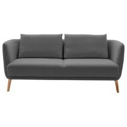 Schöner Wohnen 2,5-Sitzer SCHÖNER WOHNEN-KOLLEKTION "Pearl - 5 Jahre Hersteller-Garantie, auch in Bouclé" Sofas Gr. B/H/T: 190cm x 71cm x 91cm, Flachgewebe, grau (stone) Maße (BHT): 1907191 cm, Füße Massivholz