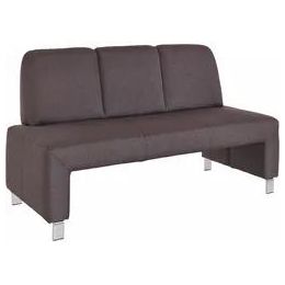 Polsterbank exxpo - SOFA FASHION Sitzbänke Gr. B/H/T: 162cm x 91cm x 67cm, Struktur, grau (anthrazit) hohe Bodenfreiheit, frei im Raum stellbar, hoher Sitzkomfort