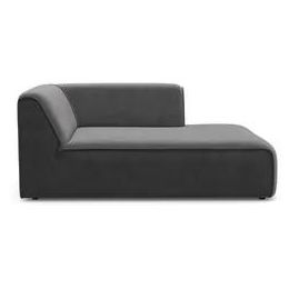 Ottomane RAUM.ID "Merid" Sofas Gr. B/H/T: 100cm x 70cm x 162cm, Samtoptik, Ottomane rechts, grau (anthrazit) als Modul oder separat verwendbar, für individuelle Zusammenstellung